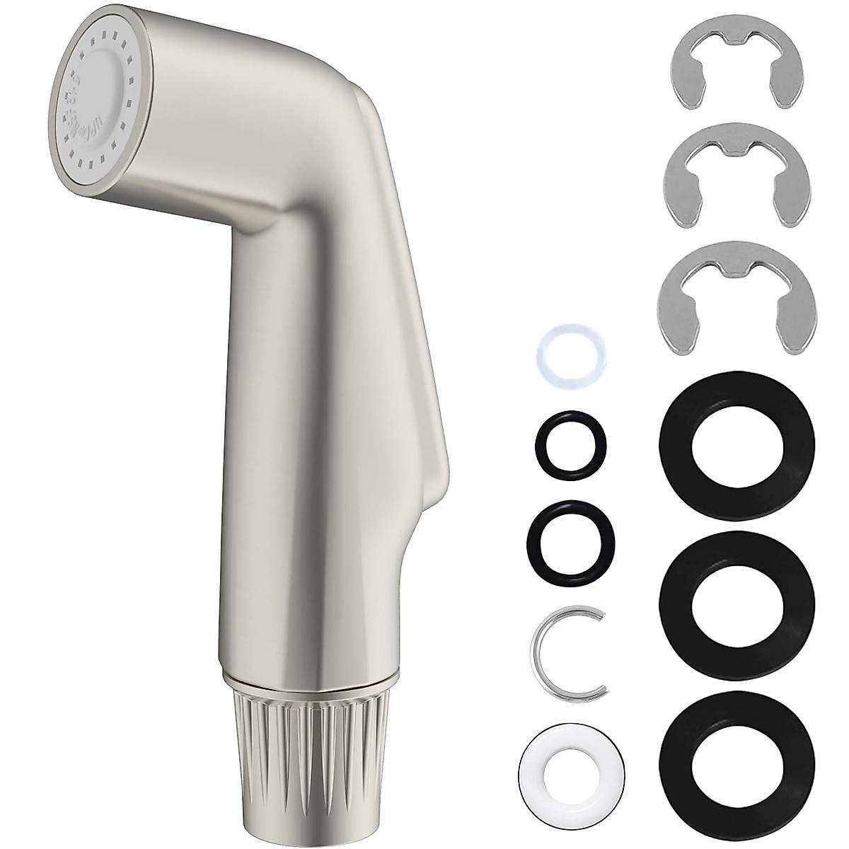 Hygie Rinse Kitchen Sink Side Sprayer Head Replacement Universal Sink Sprayer Attachment Compatible with Delta, Moen, Kohler OEM Brand, Kitchen Sink Faucet Sprayer Head - Brushed Nickel