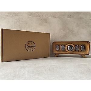 Handmade Nixie Tube Clock IN-12 - made in Ukraine - Vintage Retro Table Clock - Wooden Desk Nixie Tube Clock