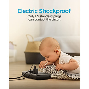 Outdoor Power Strip 8 Outlets, Weatherproof Surge Protector with 6 FT Extension Cord, IPX6 Waterproof, 1875W Overload Protection, Mountable Outlet Extender for Home Patio and Garden, Black