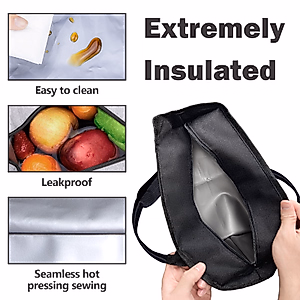 FITHOME Small Insulated Lunch Bags for Women, Leakproof Lunch Box for Women and Men, Reusable Thermal Lunch Tote Cooler, Adults Fashion Lunch Bags for Work/Picnic/Travel