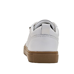 mayertes Women's Lace-up Oxfords Flats Walking Shoes Casual Sneakers PU Leather Soft Bottom Walking Running Shoes Size 7.5 White