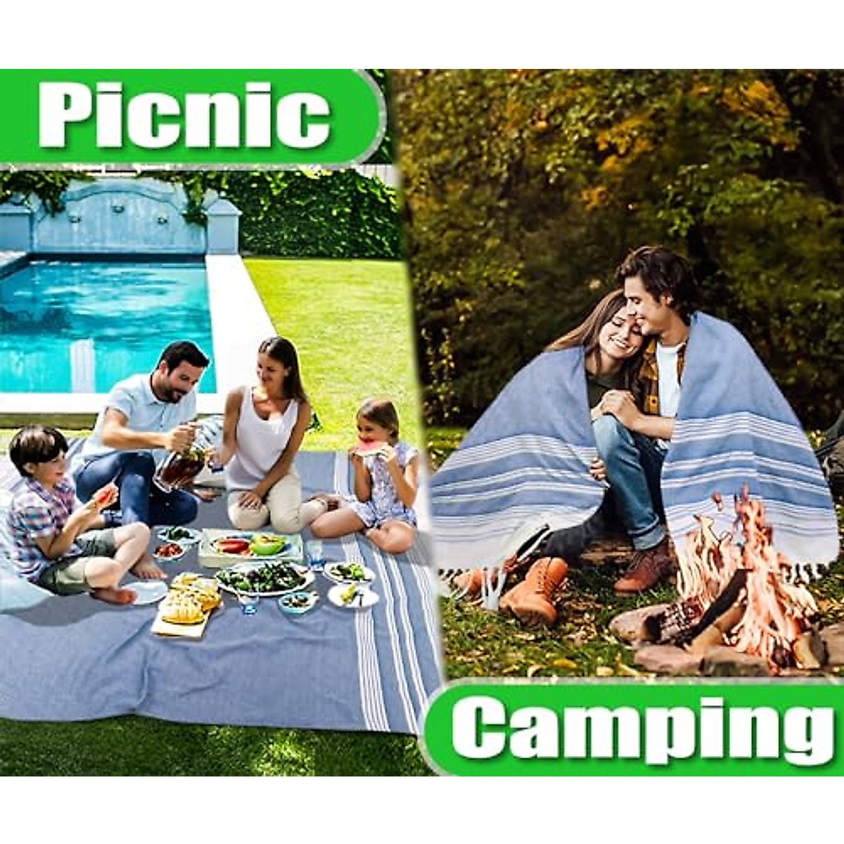 Yongoes Blue Throw Blanket Bedroom Decoration Living Room Accessories Sofa Couch Cover Chair Apartment Essential Home Finds Navy House Goods Nautical Shark Lake House Kids Teen Boy Nursery Decoration