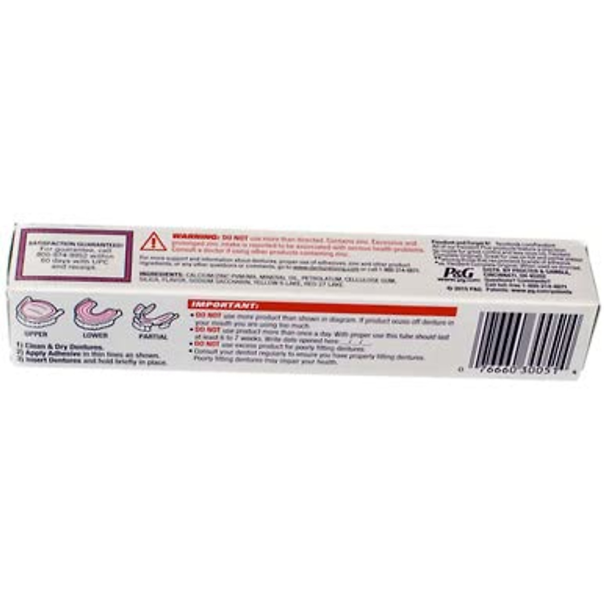 Fixodent Plus Denture Adhesive Cream Scope Flavor - 2 oz, Pack of 3