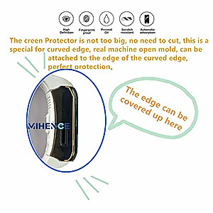 Mihence Compatible for Bandai Vital Bracelet Digital Monster ver.Black Screen Protector, HD Premium Real Screen Protector for Bandai Vital Hero Digimon / Bracelet Digital Monster ver.White / Black [ 3PCS ] [ TPU ]