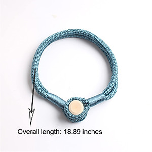 2 PCS Curtain Rope Holdbacks,Magnetic Curtain Tiebacks Magnetic Curtain Rope Holdbacks Handmade Curtain Tie Backs Elegant Curtain Rope Holdbacks