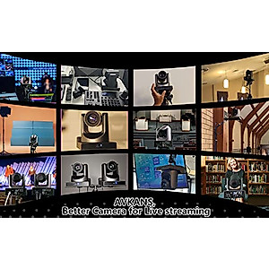 AVKANS NDI Camera, 20X Optical PTZ Camera with Simultaneous HDMI/3G-SDI/IP Streaming for Church Video Production School Events Worship(NDI Approved by Newtek Officially)