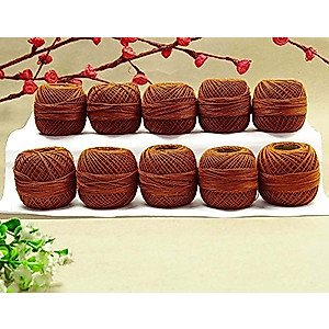 S2J Cotton Crochet Anchor Set of 10 Pcs Knitting Thread Tatting Yarn Embroidery Ball
