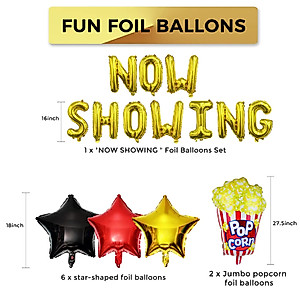 Movie Night Decorations Hollywood Party Decorations Now Showing Movie Night Supplies Movie Theater Decor Sing Movie Theme Party Decorations for Bridal Shower Birthday Party Supplies Film Backdrop