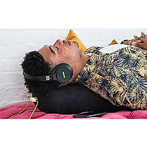 WAVE Yoga Bolster Smart Vibrating Meditation Pillow with Premium Over-Ear Headphones for Synced Music & Vibration