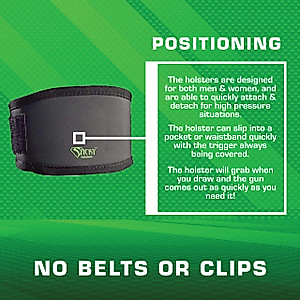 Sticky Holsters AnkleBiter Wrap Leg Rig Ankle Holster with Strap Accessory - for Concealed Carry Leg, Thigh, Ankle Gun Case Holder for Men and Women; Black