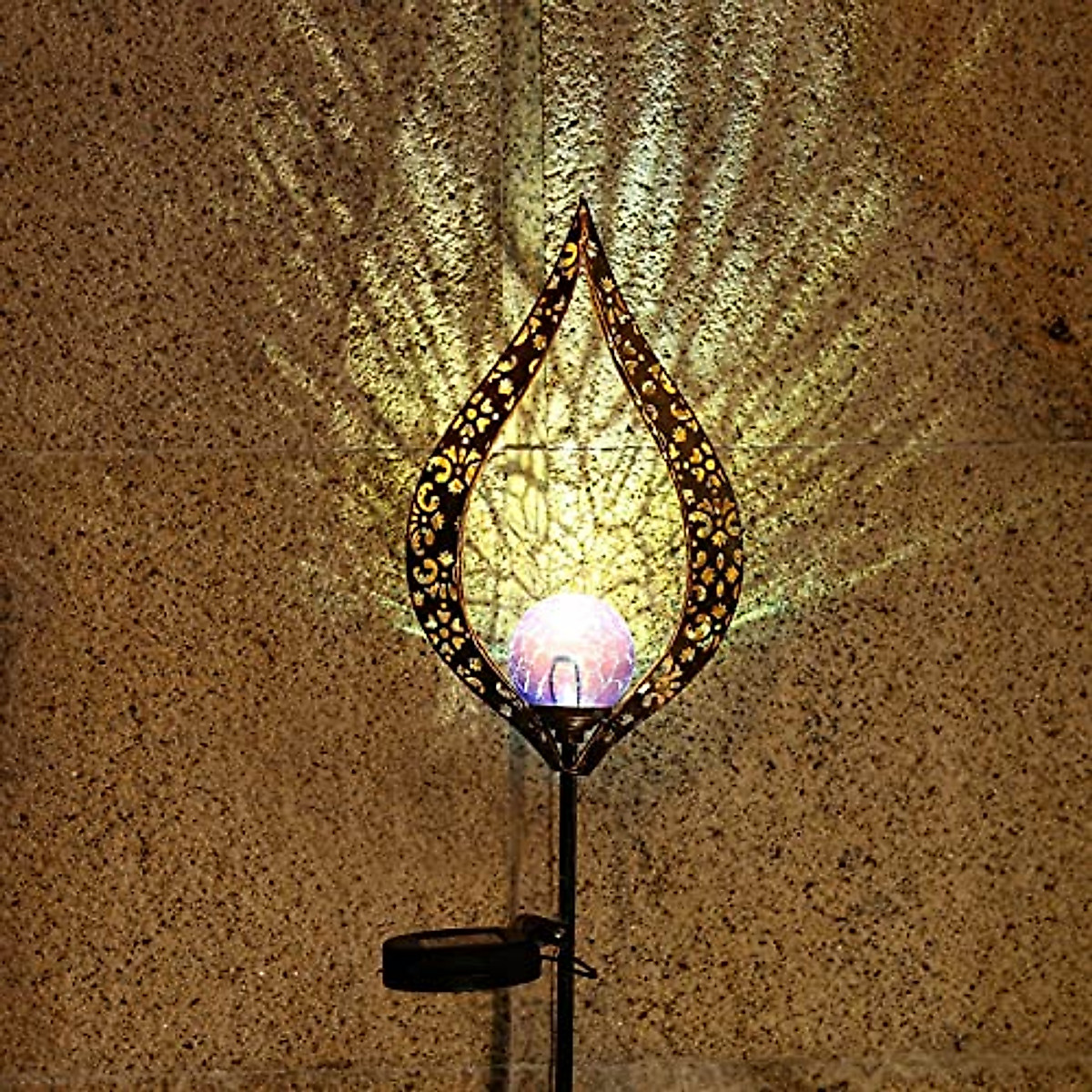 SHICHAO Solar Outdoor Waterproof Lights, Cracked Glass Ball Light for Garden Decoration, can be Given to Friends as Christmas Day Party Landscape Decoration.