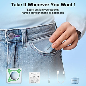 MOMOHO The Smallest Mini Bluetooth Speaker BTS0011 Wireless Small Bluetooth Speaker,Portable Speakers for Home/Outdoor/Travel/Party, Gift,Present (Blue)