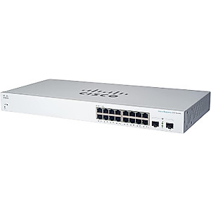 Cisco Business CBS220-16P-2G Smart Switch | 16 Port GE | PoE | 2x1G SFP | 3-Year Limited Hardware Warranty (CBS220-16P-2G-NA)