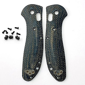Aibote 1 Pair Micarta Handle Scales Handles Patch DIY Tool Material Designed for Benchmade Griptilian 551 550(Screws Included)