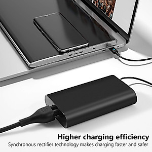 65W 45W USB-C Laptop Charger for Dell Vpro Vostro XPS 13 Chromebook & Latitude Series 5520 7420 7410 5420 5530 3420 e5430 e7430 3330 5570 7390 3410 5500 9315 9300 Type C Power Adapter