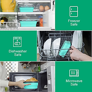 8 Pack Collapsible Food Storage Containers With Lids, Collapsible Storage Containers Sets Silicone Collapsible Bowls For Camping, RV Accessories, Travel Trailer Must (Mixed oz) (8)