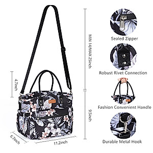 Insulated Lunch Bag for Women/Men,LeakProof Adult Lunch Box,Large Lunch Tote Bag with Removable Shoulder Strap,Portable Reusable Lunch Cooler Bag for Office Work Picnic Beach