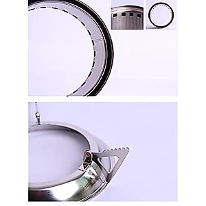 TWDYC Fire Pit Stainless Steel Outdoor Fireplace Camping Fire Wood Stove Firewood Charcoal Portable Grill Heating Stove Alcohol Stove