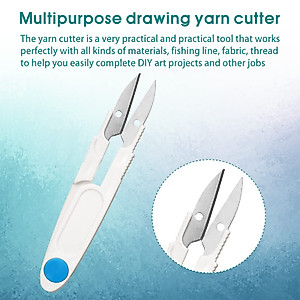 12 Pcs Yarn Scissors, U Shaped DIY Embroidery Scissors Thread for Crafting Enthusiasts with Protective Cover, 4 Inch, 4 Colors