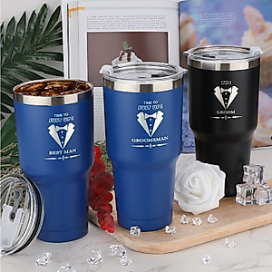 pengtai Groomsmen Gifts,Groomsman Proposal Gifts,Groomsmen Gifts Set of 6,Best Man Proposal Gifts,Groomsman 30oz Tumbler Gift for Wedding, Bachelor Party Gifts for Groomsman