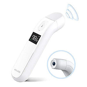 Thermometer for Adults by iHealth, Infrared Forehead Thermometer for Adults and Kids, Touchless Digital Baby Thermometer with Fever Indicator, Non Contact Thermometer (PT2L)