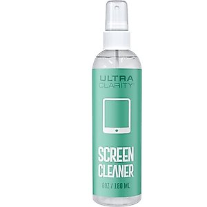 ULTRA CLARITY Screen Cleaning Spray 6oz, LED LCD TV, Phone Screen, Laptop, Tablet, Touchscreen, Optical Grade Streak-Free Cleaner