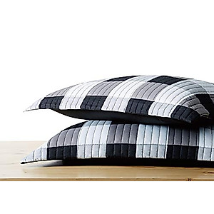 Truly Soft Everyday Buffalo Plaid Black Twin XL Quilt Set