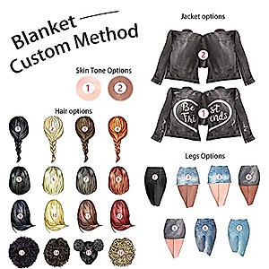 to My Mom Blanket with Hairstyles & Characters Change - Meaningful Gifts for Mom Birthday,Mom Gifts from Daughter Son for Her Birthday, Mothers Day,Christmas,Anniversary