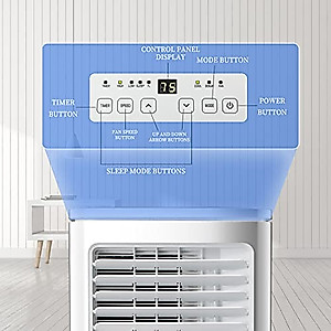 Antarctic Star Portable Air Conditioner 8500 BTU (ASHRAE), Remote Control, Fan Mode, Cools 250sq. ft, 24 Hour Timer, Quiet Operation,Window Fan, 2 Fan Speed for Bedroom Office Home Dorm