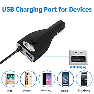 Sisyphy Surface Car Charger with USB Charging Port, Total 42W 12V 2.58A Power Supply, Compatible for Microsoft Surface Pro7 + Plus Pro6 Pro5~3 Surface Go 1/2 Laptop 1/2/3 Surface Book