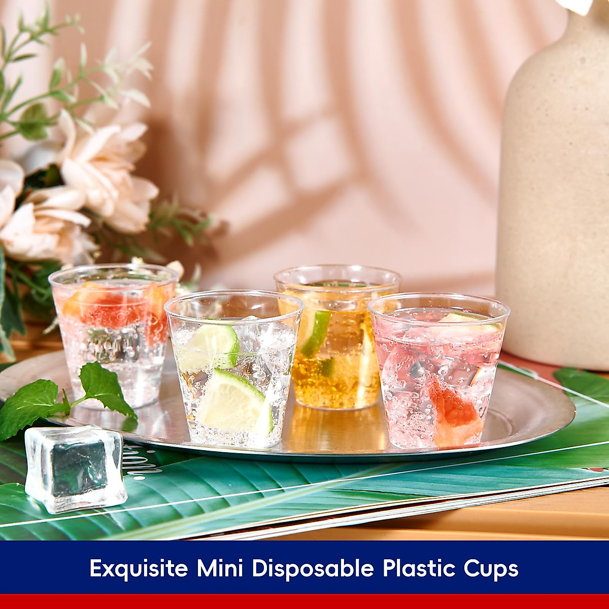 JOLLY CHEF 1000 Plastic Shot Glasses-1.5 oz Disposable Cups-1.5 Ounce Plastic Shot Cups Perfect for Weddings Halloween, Thanksgiving, Christmas Party