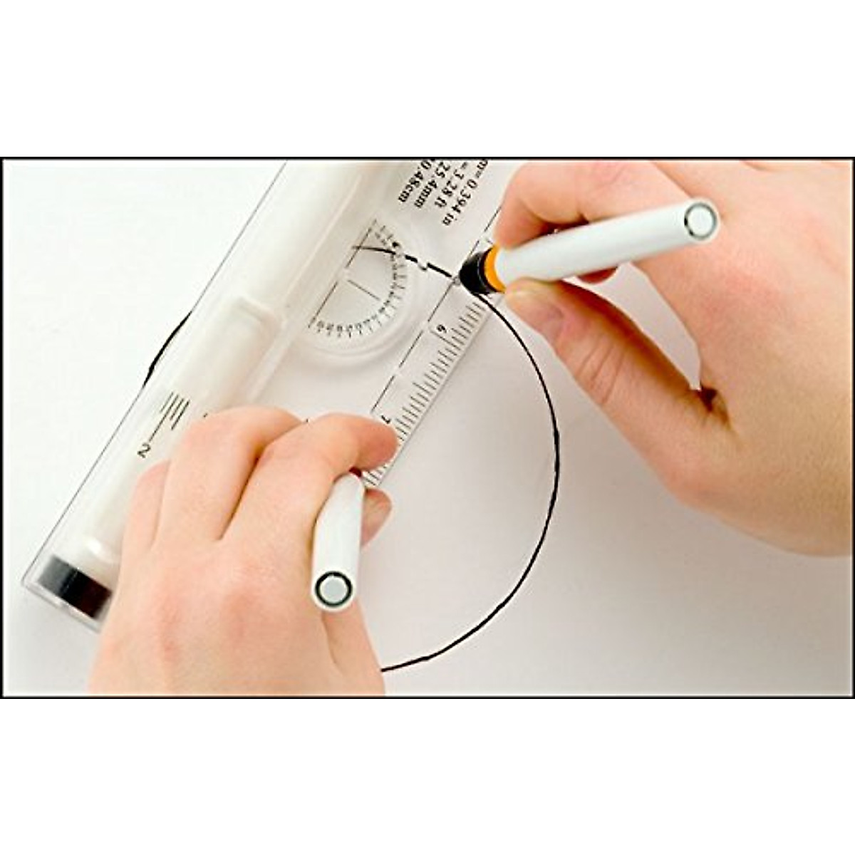 Acurit Rolling Ruler - A Must Have 4-in-1 Tool for Any Artist, Perfect for Illustrations, Drawings, Measurements, Line and Angle Drawing, & More! - Single