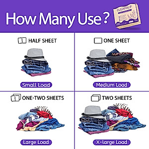 CLEARALIF Laundry Detergent Sheets 80 Sheets (Up to 160 Loads), Lavender - Great For Apartments, Dorms,Laundry Sheets Eco Friendly
