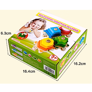 MUBEN Wooden Stacking Toys for Toddler 2 3 4 Year Old, Shape Sorter Montessori Educational Puzzle Blocks Toys, Best Gifts for Girls Boys Early Preschool Learning