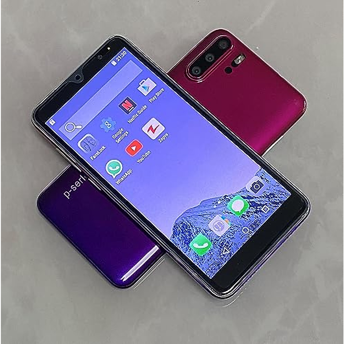 aderroo Unlocked Cell Phone,Reno4pro Android Smartphone，Dual SIM Card，5.72-inch Screen，1GB RAM 8GB ROM，Supports The SIM Card Frequency Band of 3GWCDMA：850/2100MHZ(red-Gold)