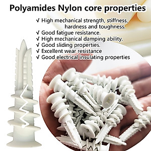 Drywall Anchor with Screws Sets - Plastic Self Drilling Dry Wall Anchors, 100 Pieces All Together