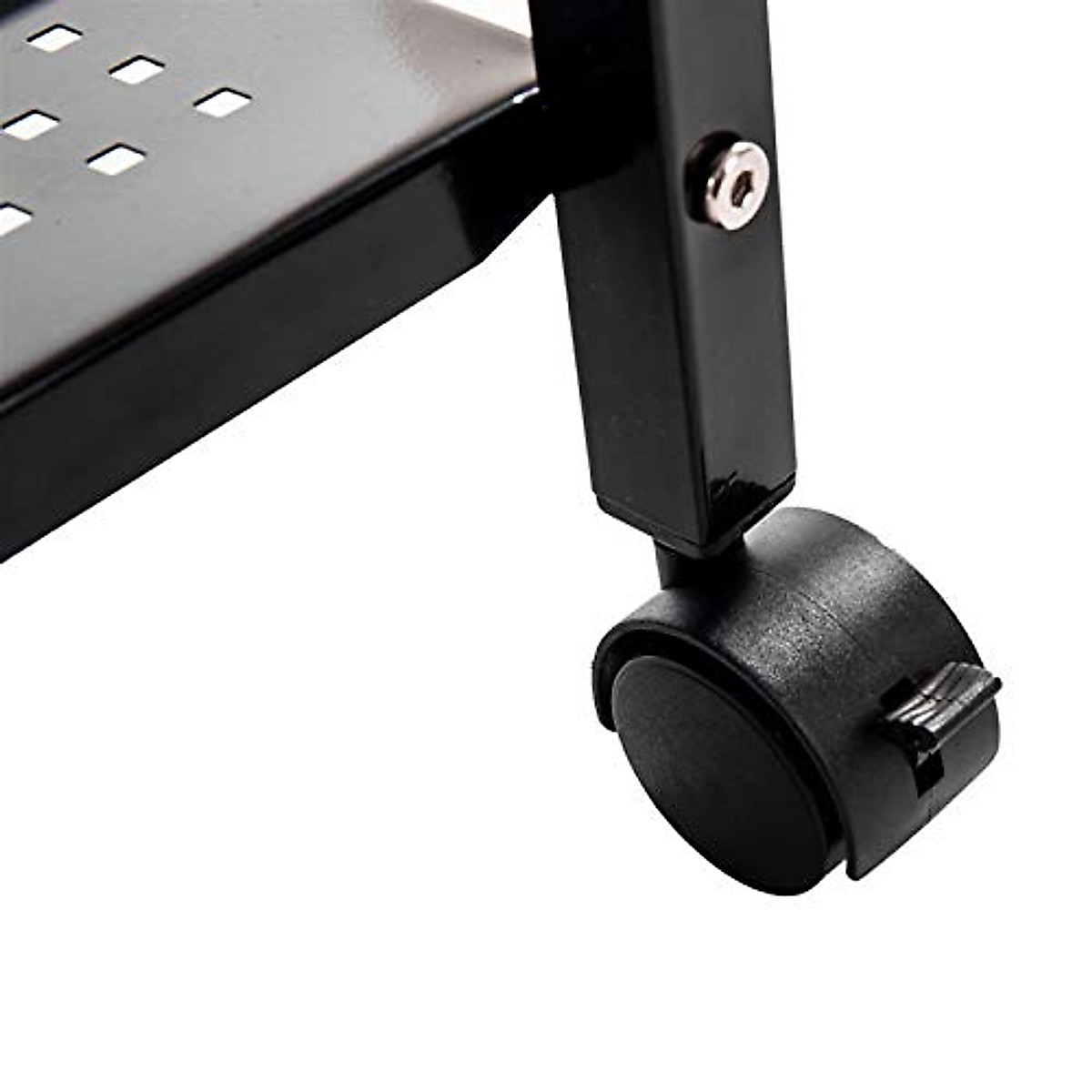 Black Rolling Storage Cart Utility Cart with Wheels Multipurpose Mobile Utility Storage Cart for Living Room Bathroom Kitchen Office Carts & Stands Utility Carts 60 x 32 x 75cm (L x W x H)