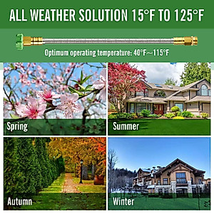 SKYWARD 304 Stainless Steel Garden Hose 20 ft with Female to Male Metal Connector, Anti-Leakage, Flexible & Lightweight Kink Free Water Hose, Easy to Use & Store (20ft)