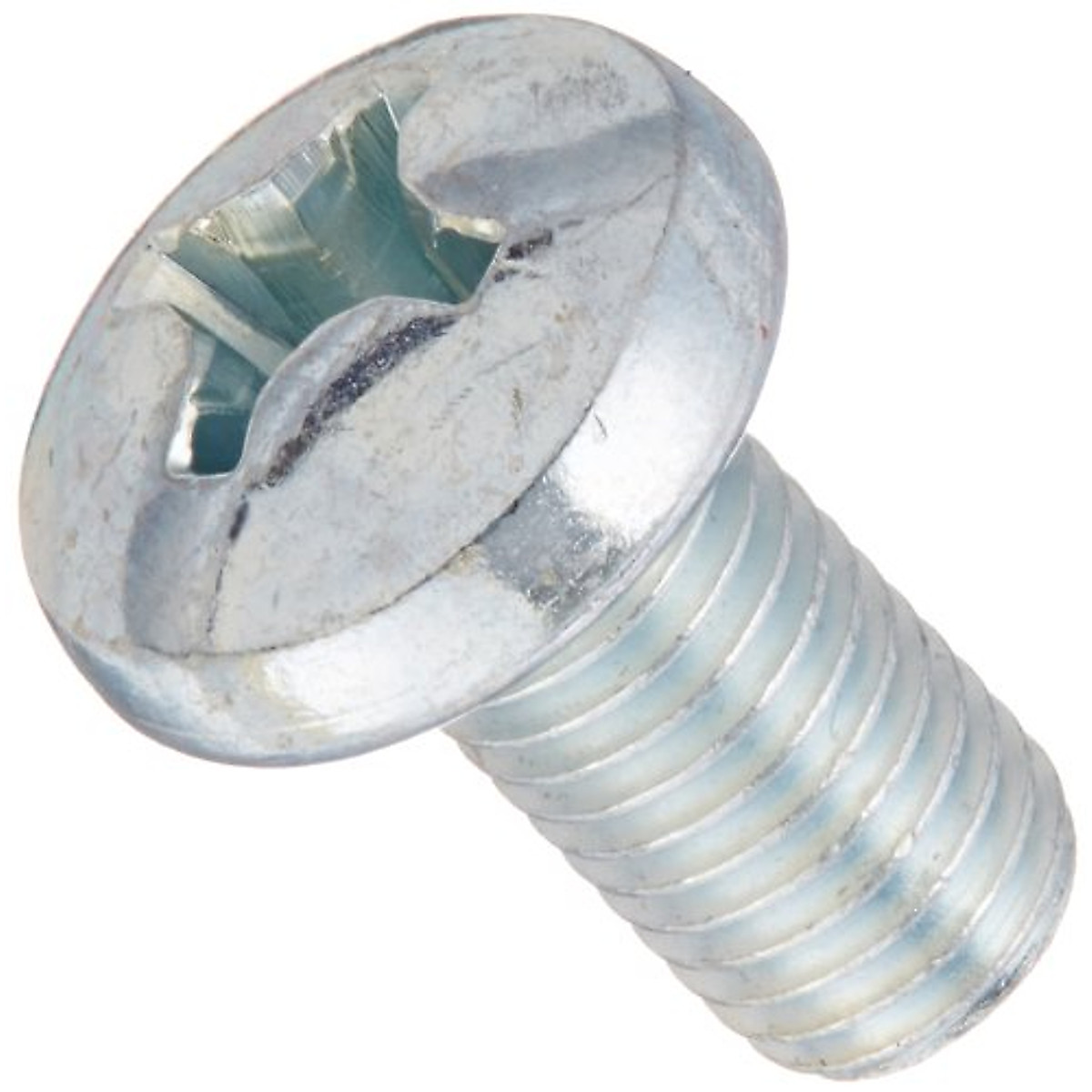 Small Parts Steel Machine Screw, Zinc Plated Finish, Pan Head, Phillips Drive, Meets ASME B18.6.3, 3/16" Length, Fully Threaded, #8-32 UNC Threads (Pack of 100)