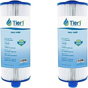Tier1 Pool & Spa Filter Cartridge 2-pk | Replacement for Saratoga Spa, Pleatco PSG27.5, Filbur FC-0194, SD-00016 and More | 28 sq ft Pleated Fabric Filter Media