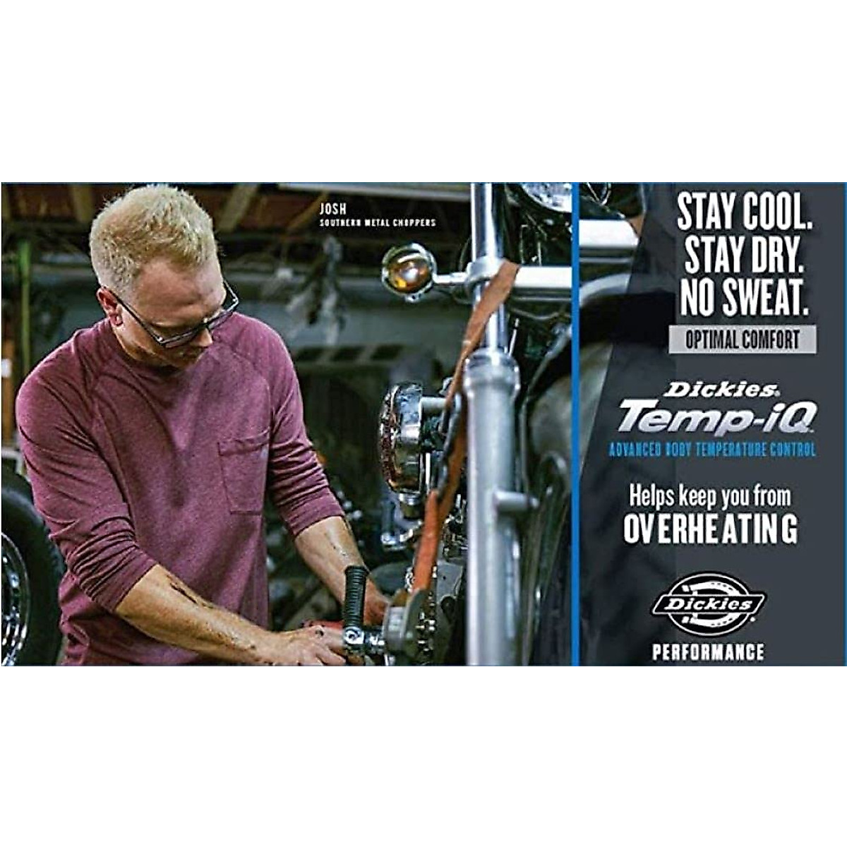 Dickies mens Short Sleeve Performance Cooling Tee T Shirt, Hunter Heather, Large US