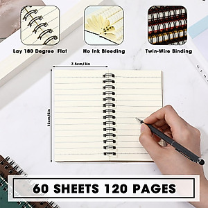 Jutom 18 Pcs Small Spiral Notebooks Memo Pads 3x5 Bulk Small Pocket Notebooks Mini Notepads with Lined Pages Small Journals for Office School Work Writing Supplies,120 Pages (Multi Color)