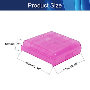 4 x AA Battery Storage Case Holder Organizer Box Purple 5Pcs,Aicosineg