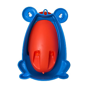 Soraco Frog Potty Training Urinal for Toddler Boys with Funny Aiming Target, Bathroom Frog Pee Trainer Toilet (Blue)