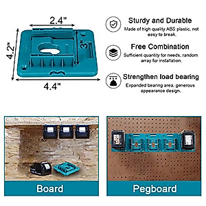 Crivnhar 5 Pack Battery Holder for Makita 18V Battery Mounts Dock Holder Fit for BL1860 BL1850 BL1840 BL1830(w/10 Screws)