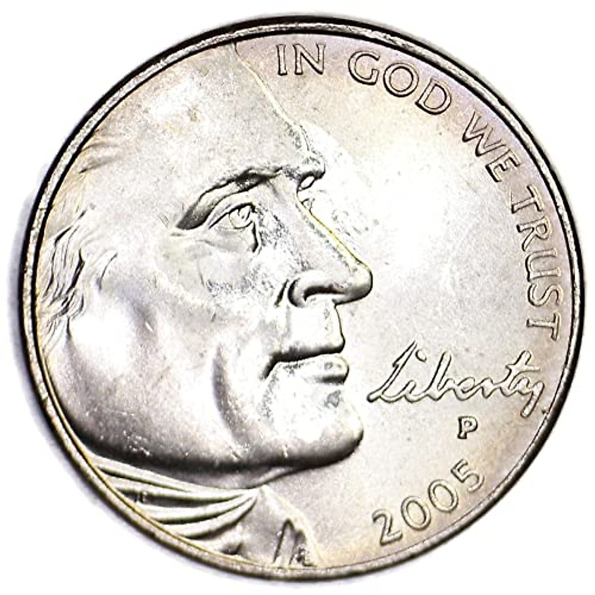 2005 P Jefferson Ocean in View Westward Journey Series Nickel Brilliant Uncirculated