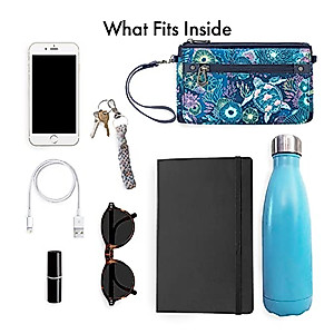 Sakroots Foldover Crossbody Bag in Cotton Canvas, Multifunctional Purse with Adjustable Strap & Zipper Pockets, Charcoal Flower Power