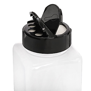 Tosnail 16 Pack 17 Fluid Oz Clear Plastic Spice Jars Spice Containers Spice Bottles Seasoning Organizer with Black Lids