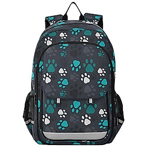 Joisal Cute Paw Prints Backpack for Middle School Girls Large Capacity Kids Sports Backpack