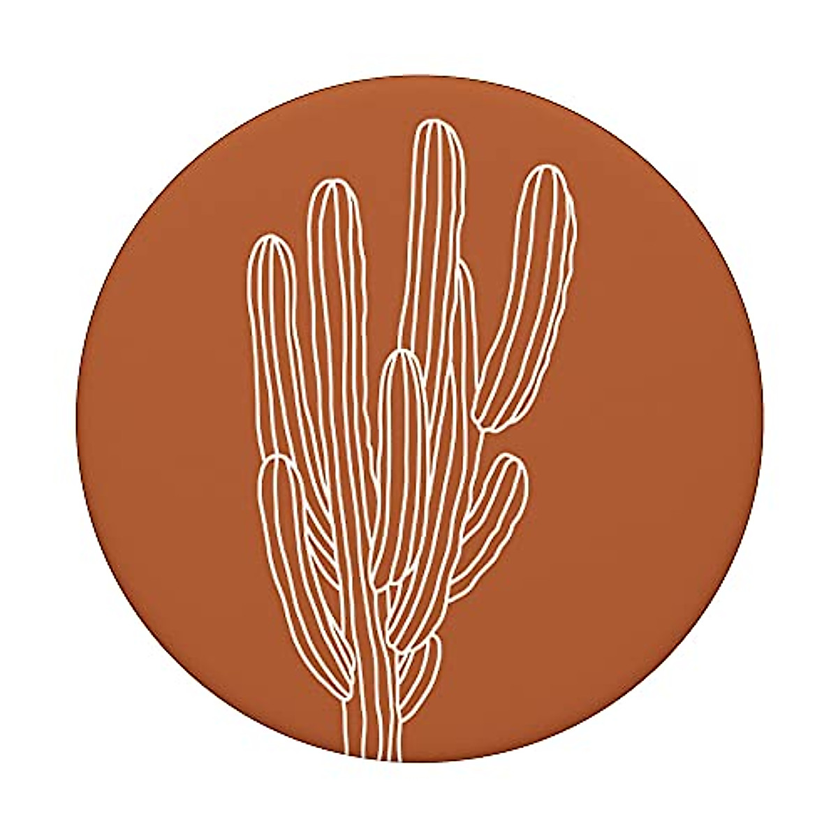 Saguaro Cactus Plant Botanical Western Modern Burnt Orange PopSockets PopGrip: Swappable Grip for Phones & Tablets